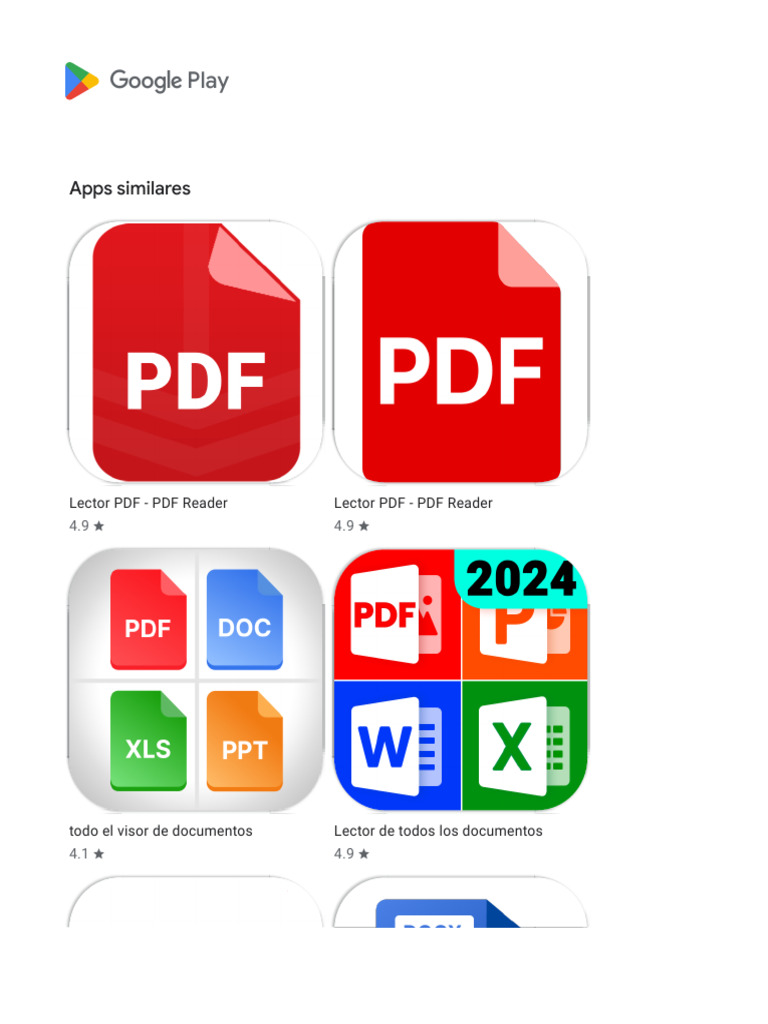 Apps de Android en Google Play | PDF | Microsoft Office | Microsoft Word