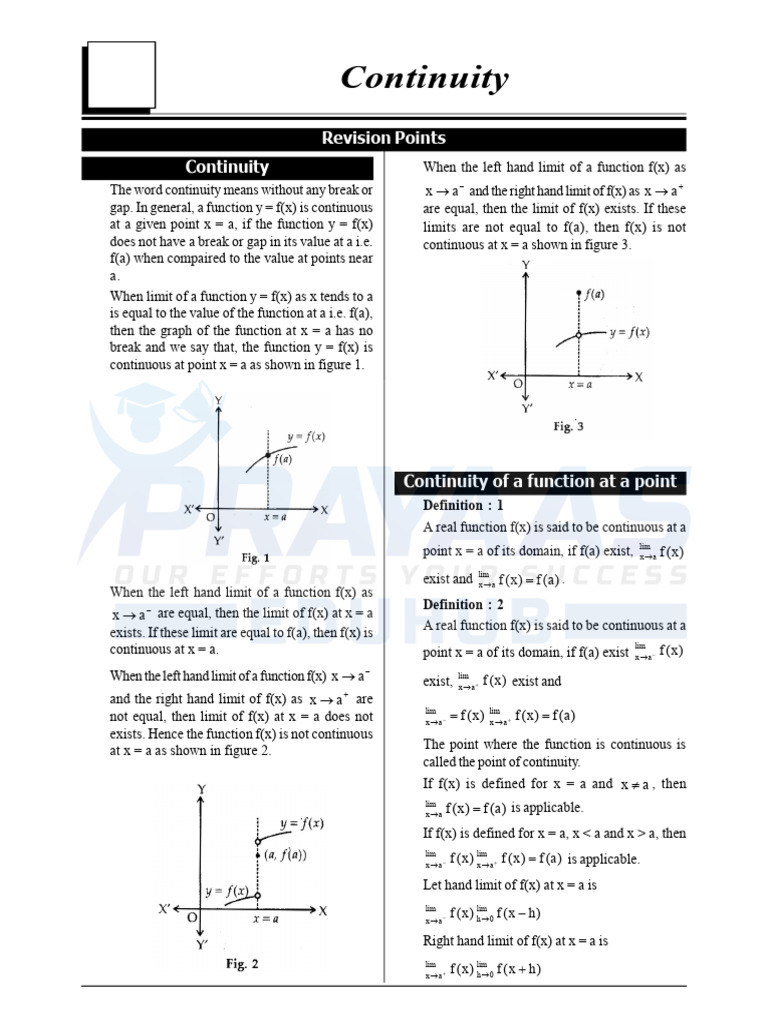 Continuity - PLPN MhtCet | PDF | Function (Mathematics) | Continuous Function