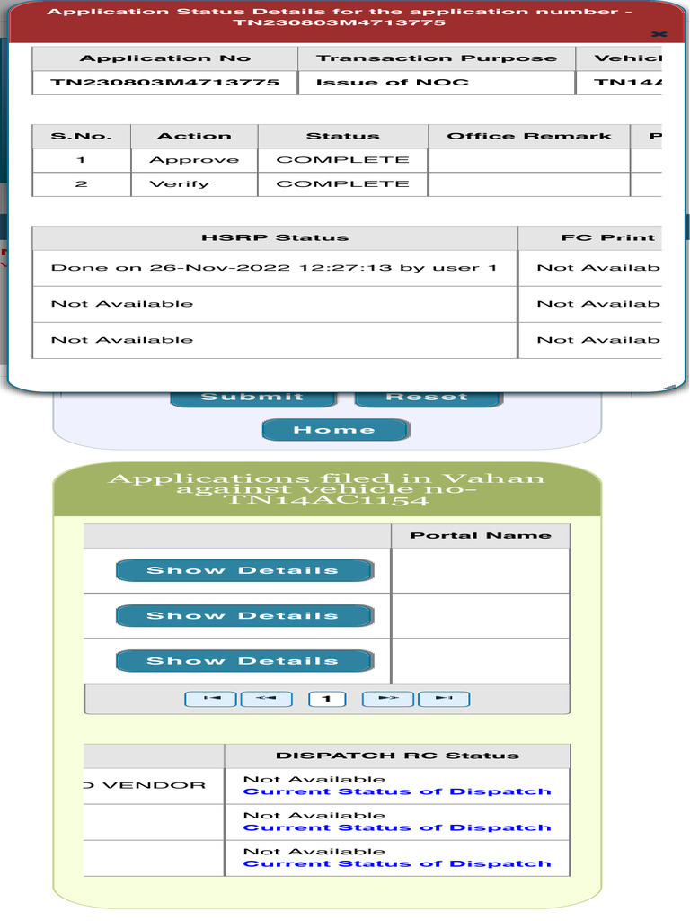 VAHAN 4.0 (Citizen Services) Onlineapp01 135 8014 | PDF