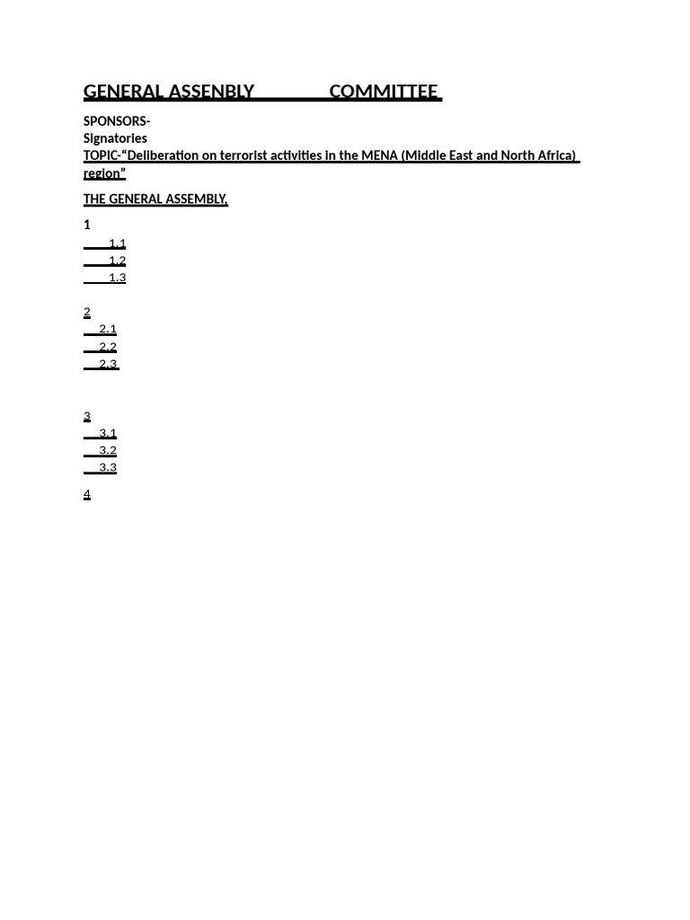 General Assenbly Committee | PDF