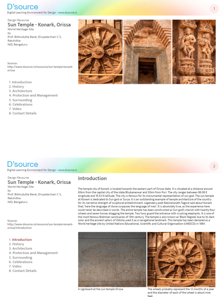 Sun Temple Konark Orissa | PDF | Social Science