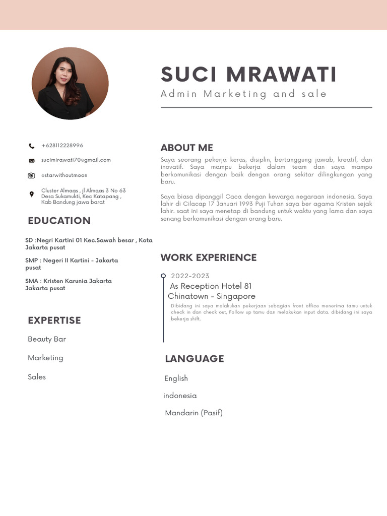 CV Suci 2 | PDF