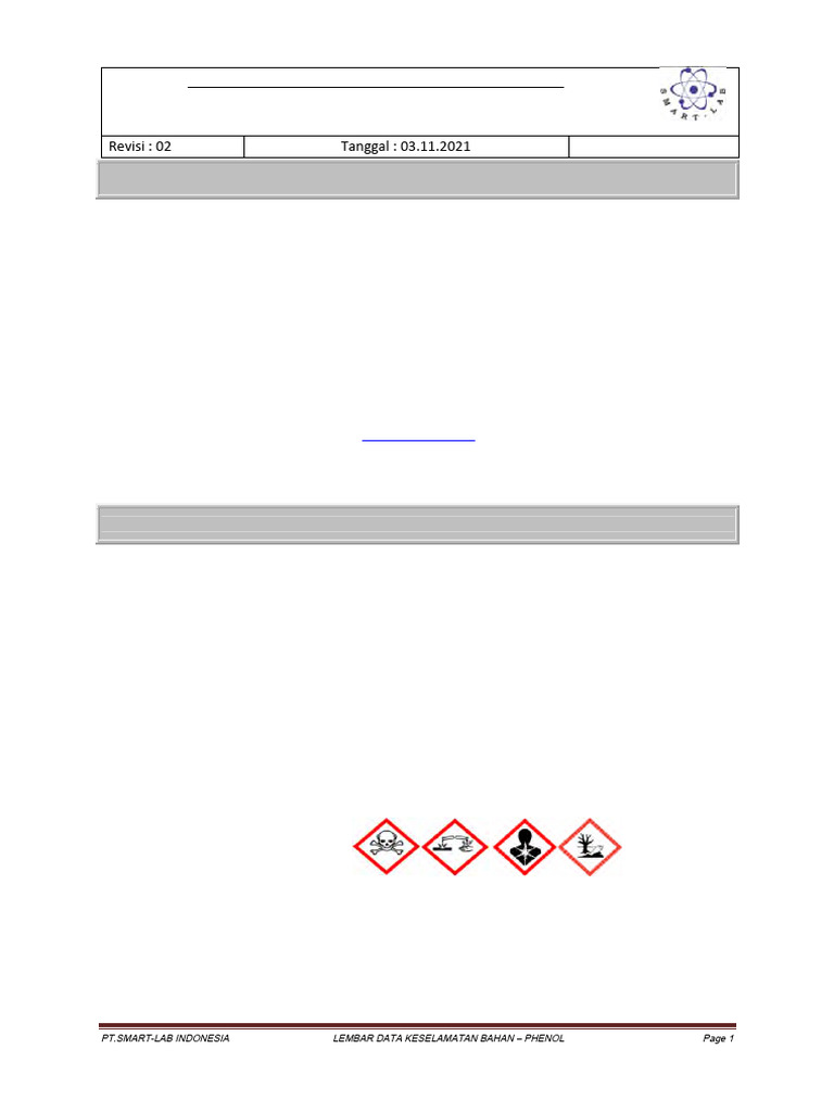 MSDS Phenol Crystal | PDF | Sains & Matematika