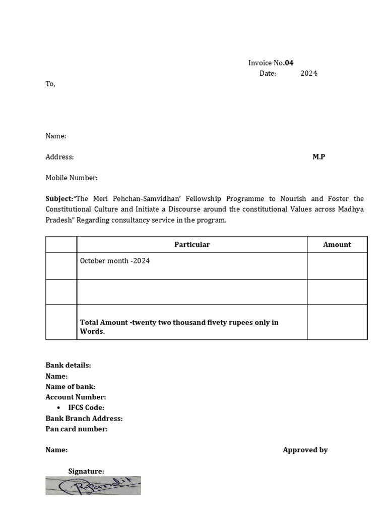 October Invoice 2024 | PDF | Finance & Money Management