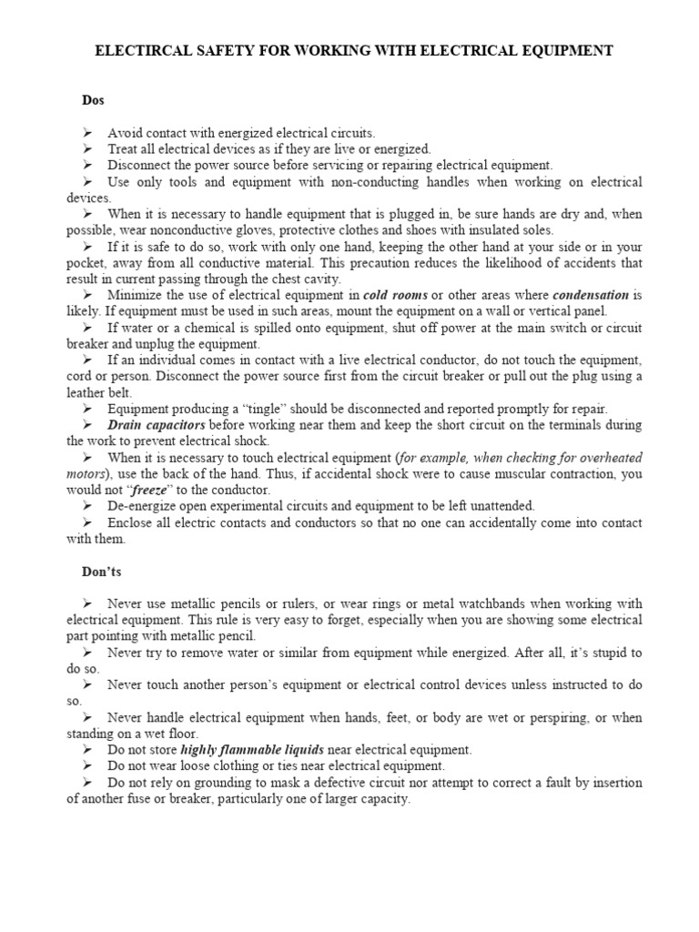 Electrical Safety Awareness | PDF | Switch | Electrical Equipment