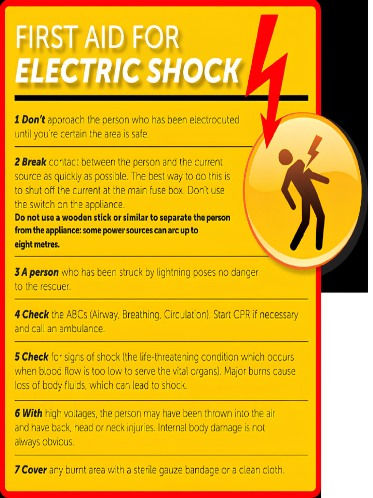 First Aid For Electric Shock | PDF