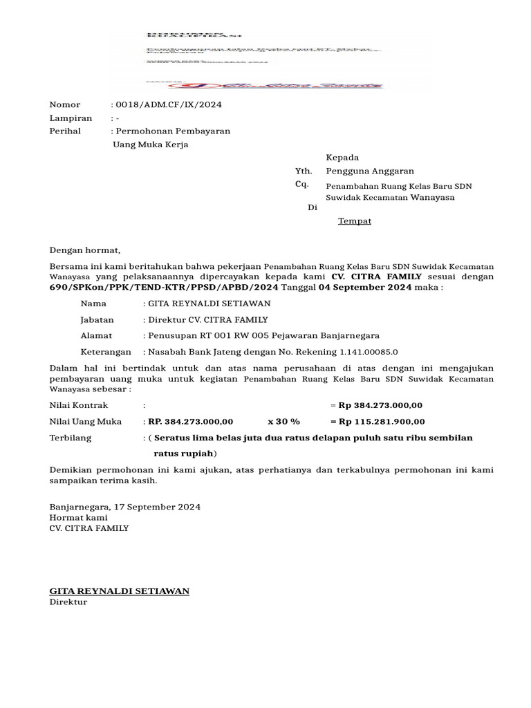 Surat Permohonan Umk Pdf