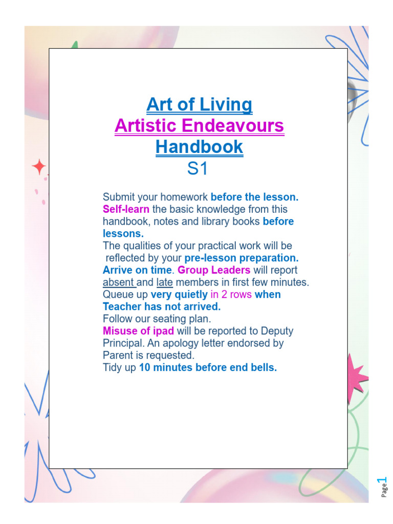 2425 AOL Artisic Endeavours Handbook S1 2024 09 | PDF | Sewing Machine | Embroidery