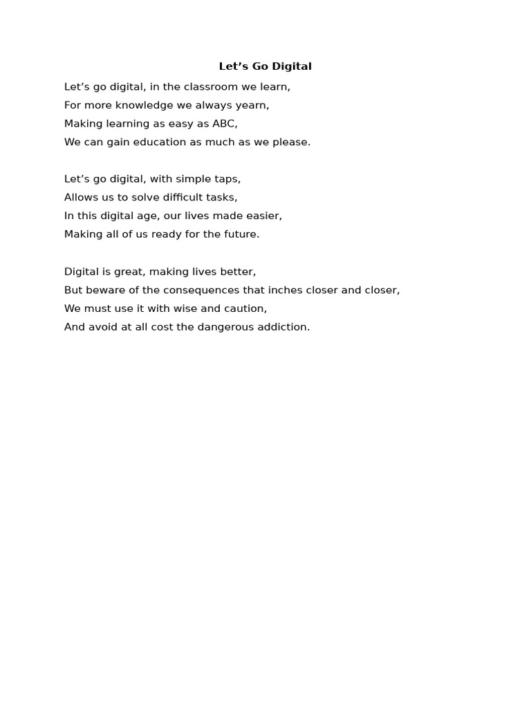 Let's Go Digital | PDF | Social Science | Lifestyle