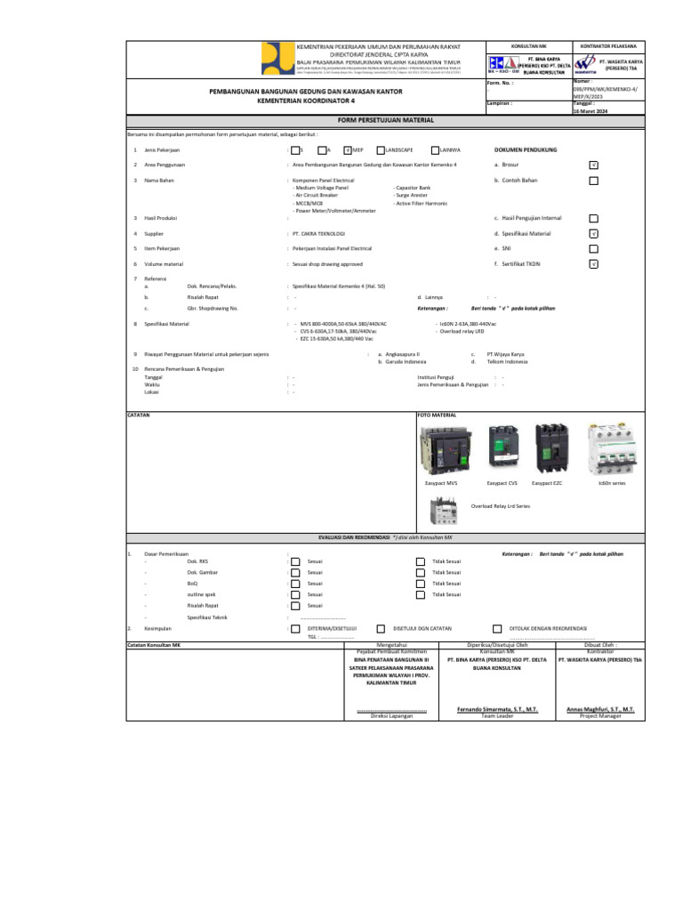 Approval Material Panel Low Voltage | PDF | Electrical Engineering | Electricity