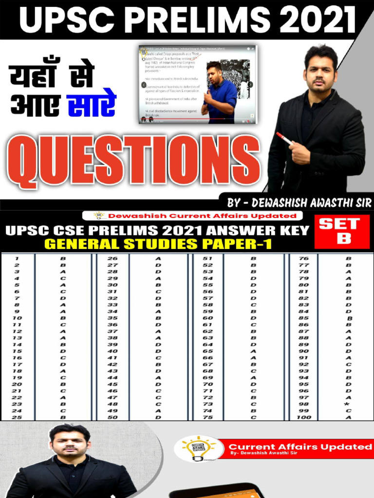 UPSC 2021 Prelims Answer Key Insights | PDF | Taxes | Employment