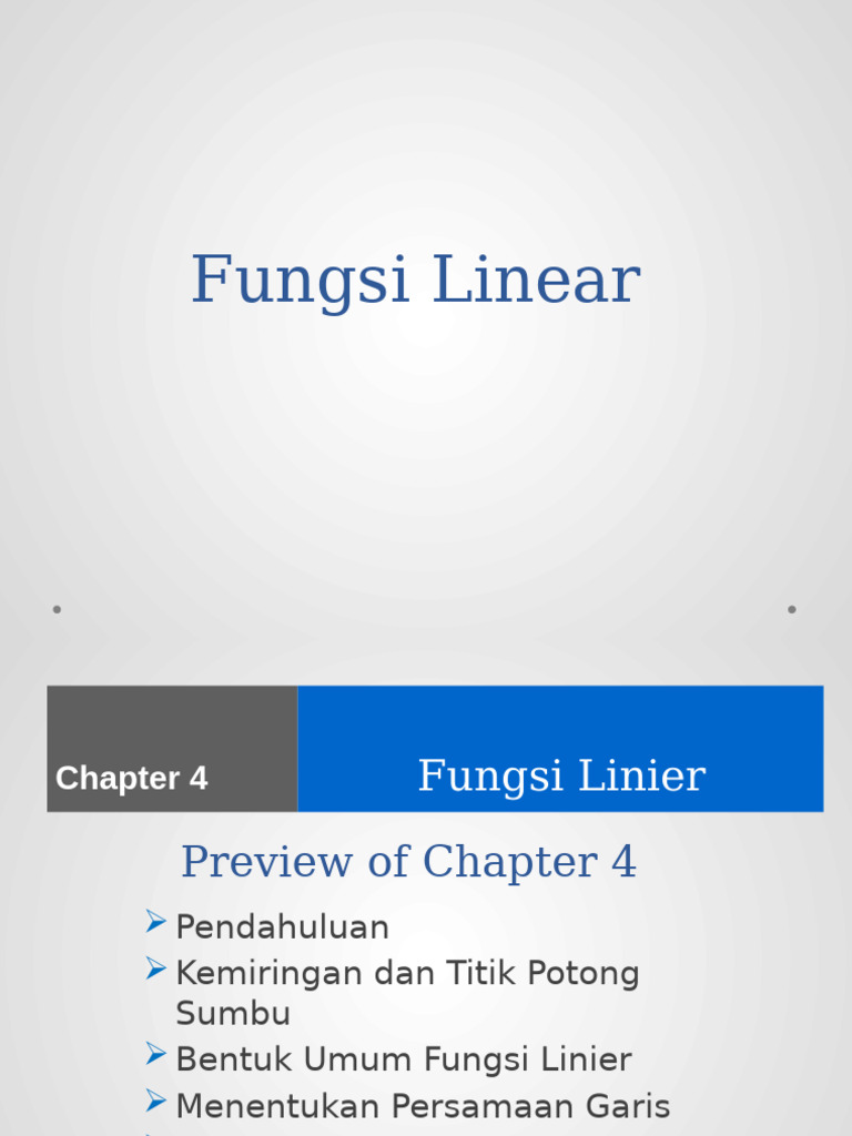Pertemuan Ke-3 - Fungsi Linear Dan Fungsi Penerapannya | PDF