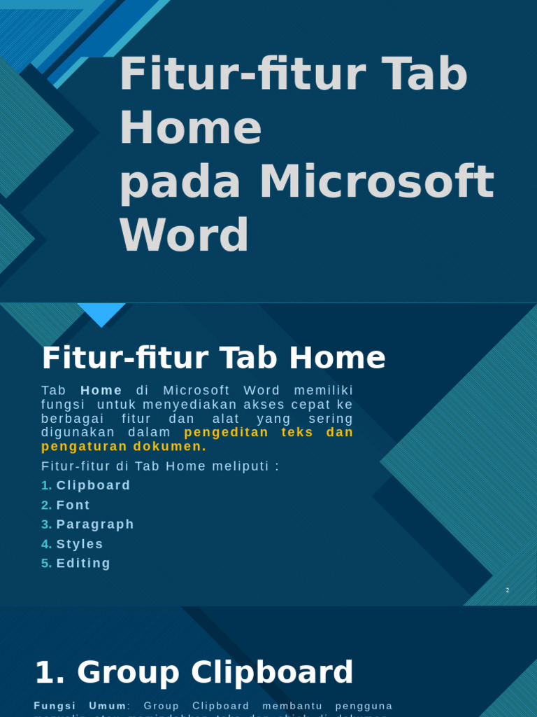 Fitur-Fitur Tab Home | PDF | Komputer