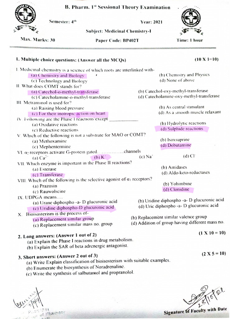 Sessional Exam (2021) | PDF Sessional Exam (2021) | PDF