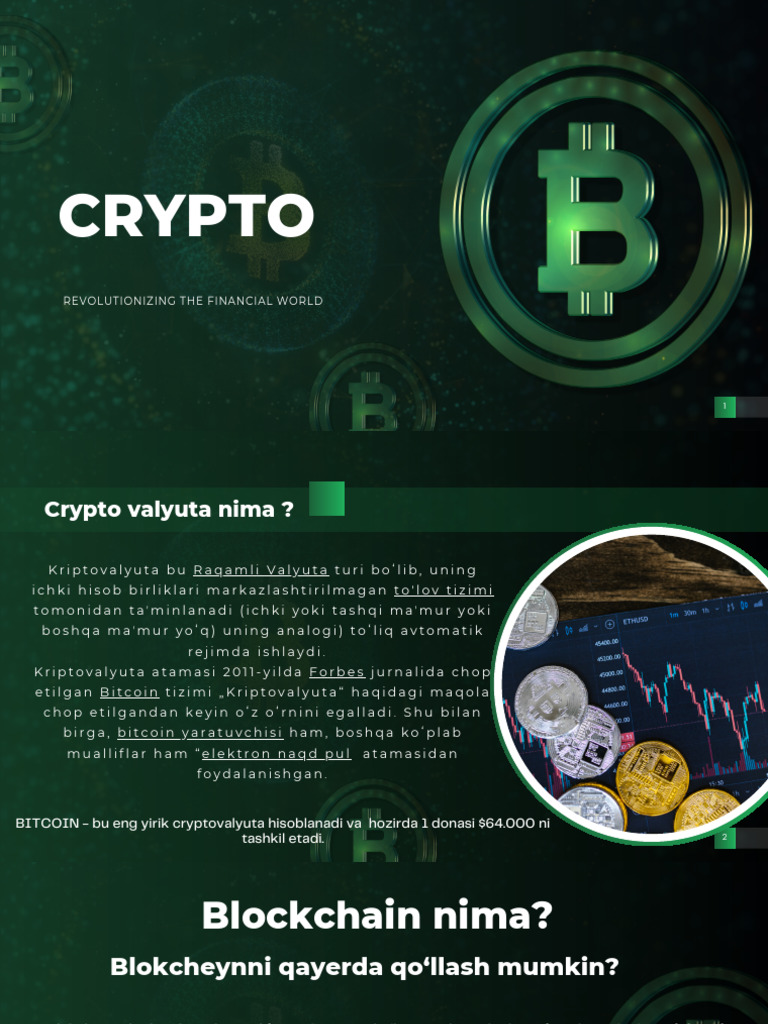 Green Modern Cryptocurrency Presentation | PDF