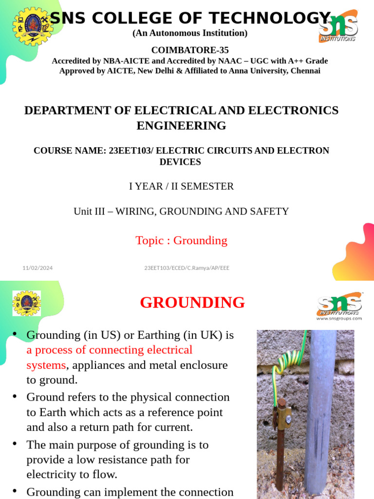 Grounding and Its Types of Grounding | PDF | Power Engineering ...