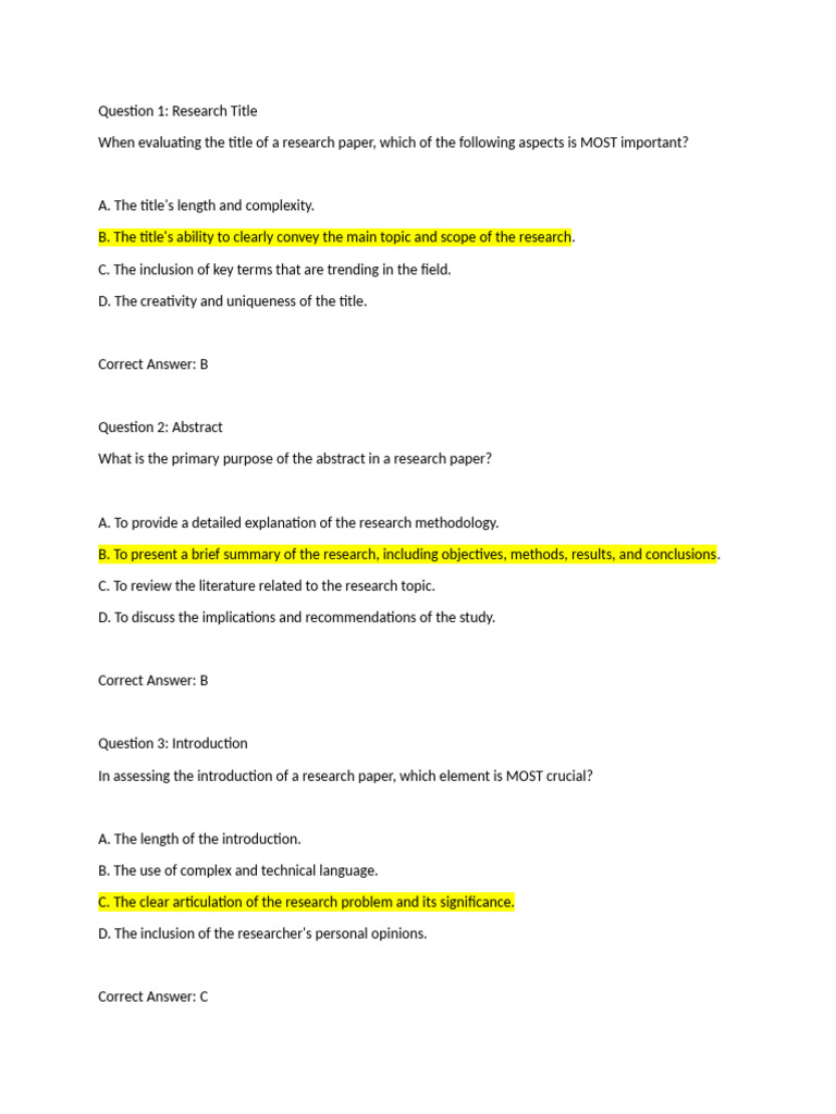 Assessment 2 1st Quarter | PDF | Methodology | Academic Publishing
