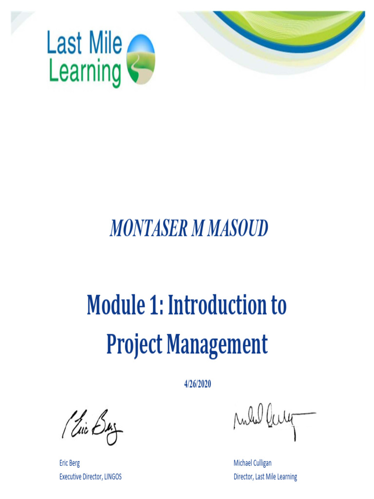 Li01 PJM en m1 Lms | PDF | Business