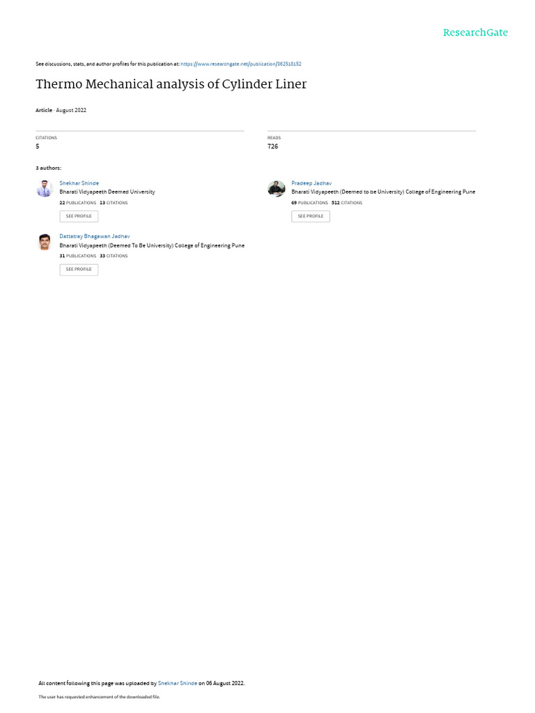 Failure Investigation and Thermo Mechani1 | PDF | Friction | Engines