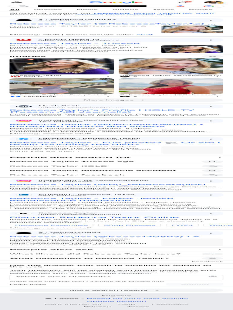 Rebbeca Taylor Reporter Stuff - Google Search | PDF | Mass Media