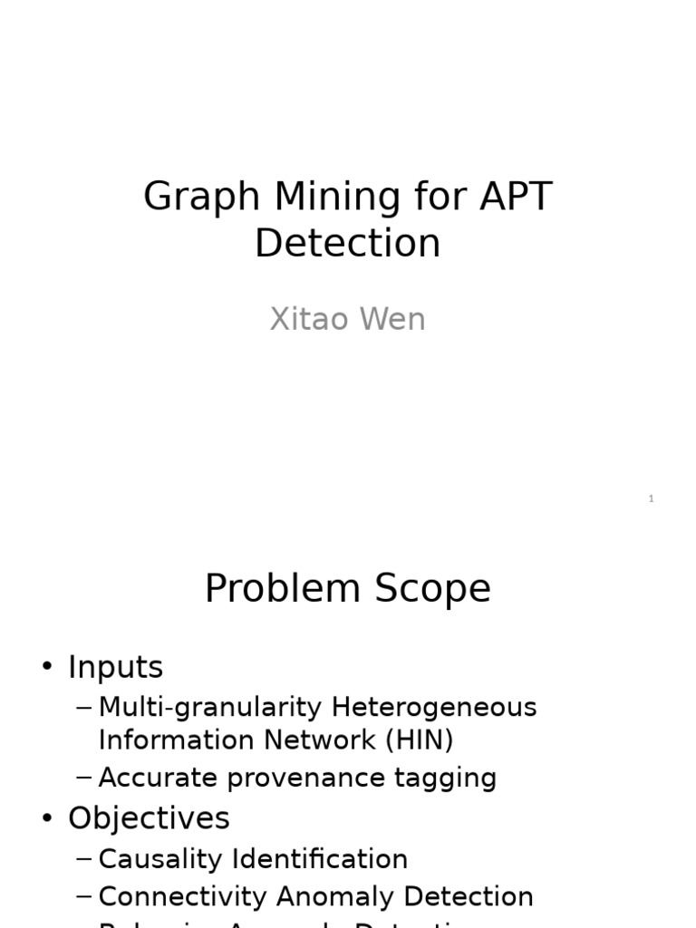 Graph Mining For APT | PDF | Causality | Artificial Intelligence