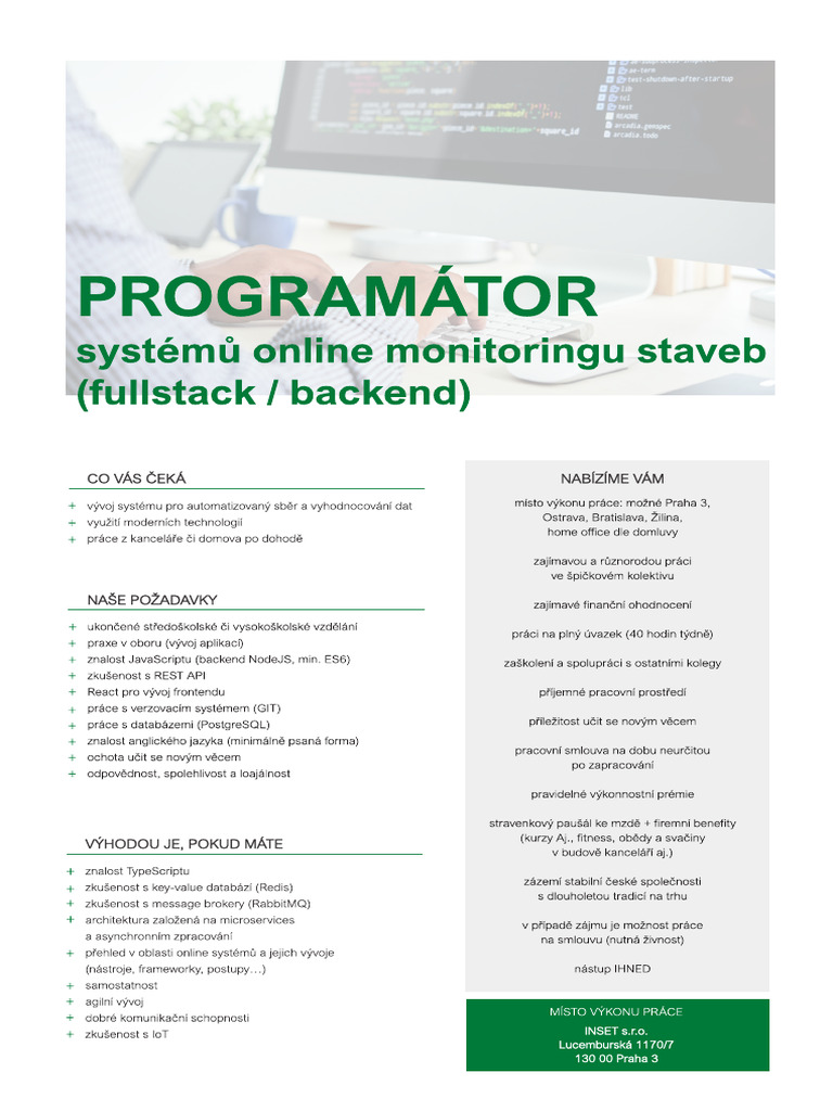Pracovní Pozice - Programátor | PDF