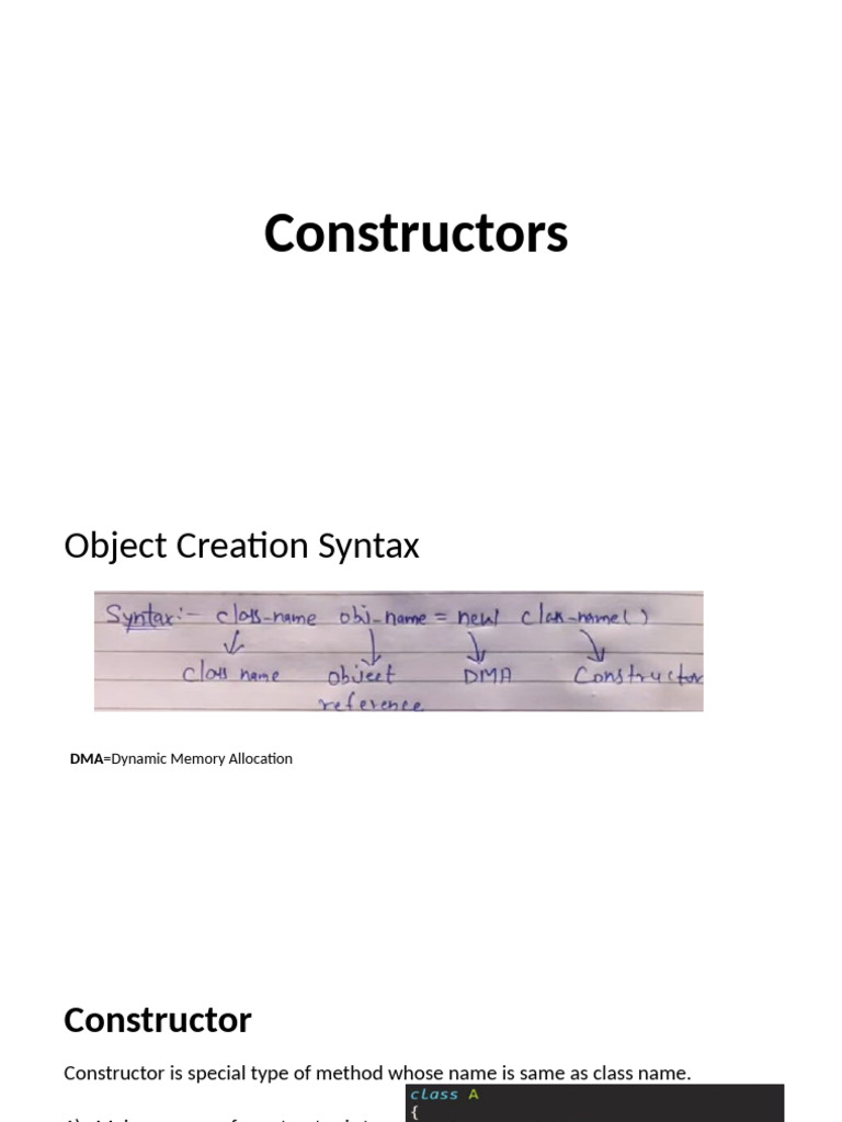 OOPlecture 3 - Default and Parameterized Constructor | PDF | Computers