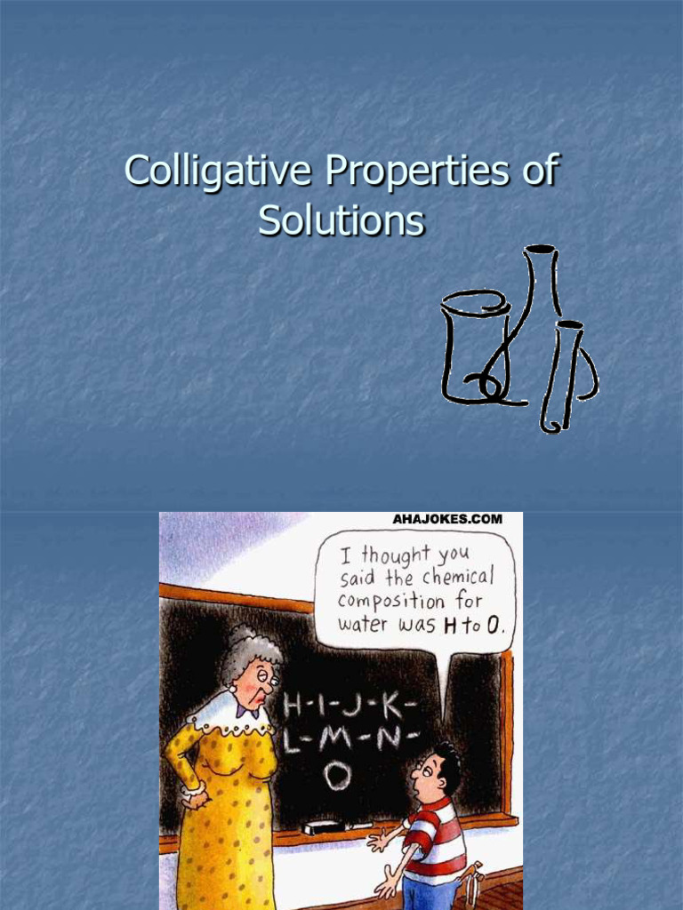 Colligative Properties Concept | PDF | Osmosis | Vapor