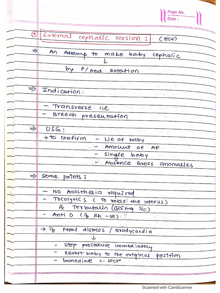 External Cephalic Version-2 | PDF