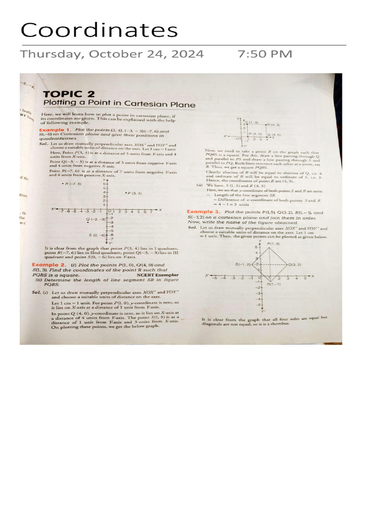 Coordinates | PDF