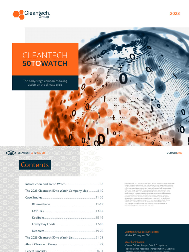 Cleantech 50TW 2023 Report - Oct23 | PDF | Methane | Clean Technology