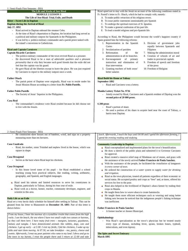 Semi-Finals BSA First Sem | PDF
