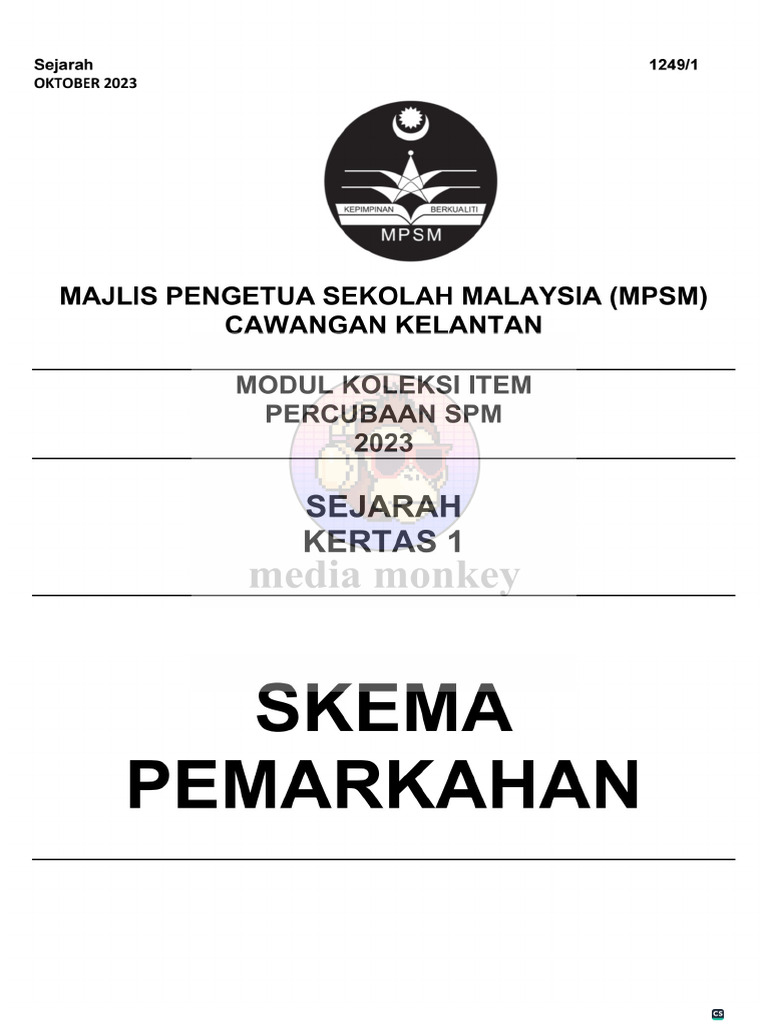 SPMP 2023 Kelantan Sejarah Jawapan | PDF