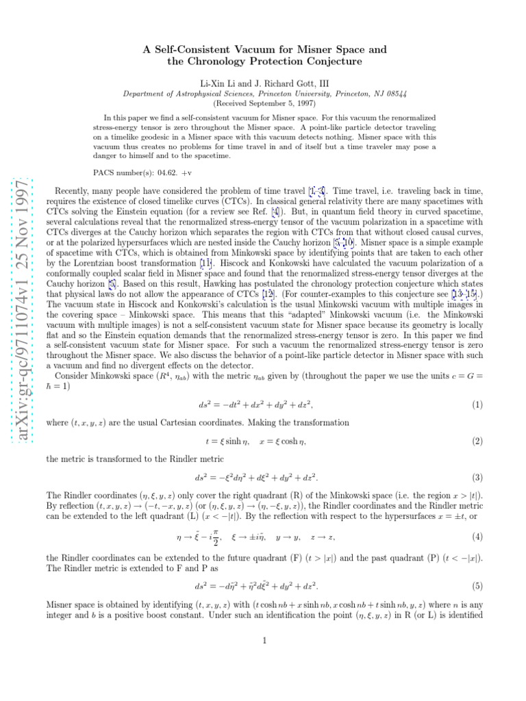 Li-Xin Li and J. Richard Gott, III - A Self-Consistent Vacuum For ...