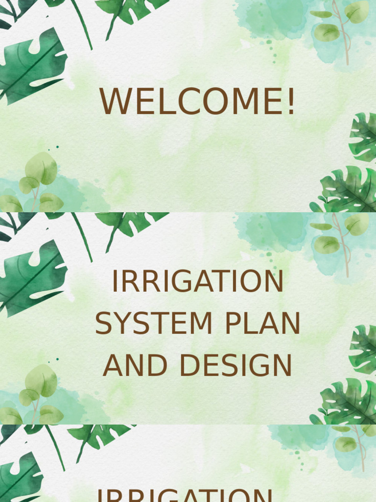 Irrigation Plan and Design 2nd Demo | PDF | Technology & Engineering
