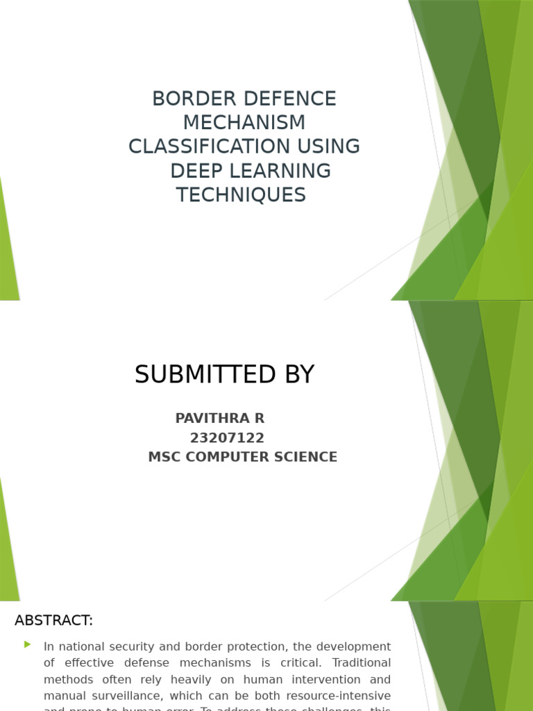 Border Defence Mechanism by Pavithra | PDF | Artificial Neural Network ...