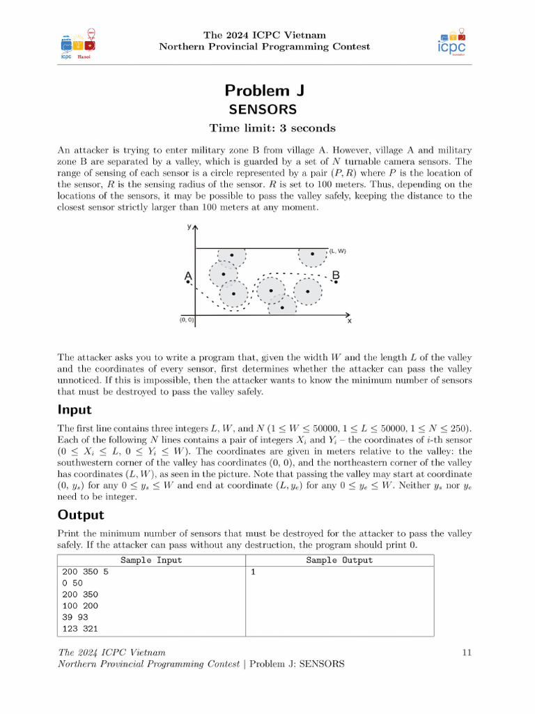 Problem J: Sensors | PDF