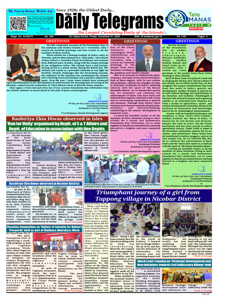The Daily Telegrams Nov. 01 | PDF