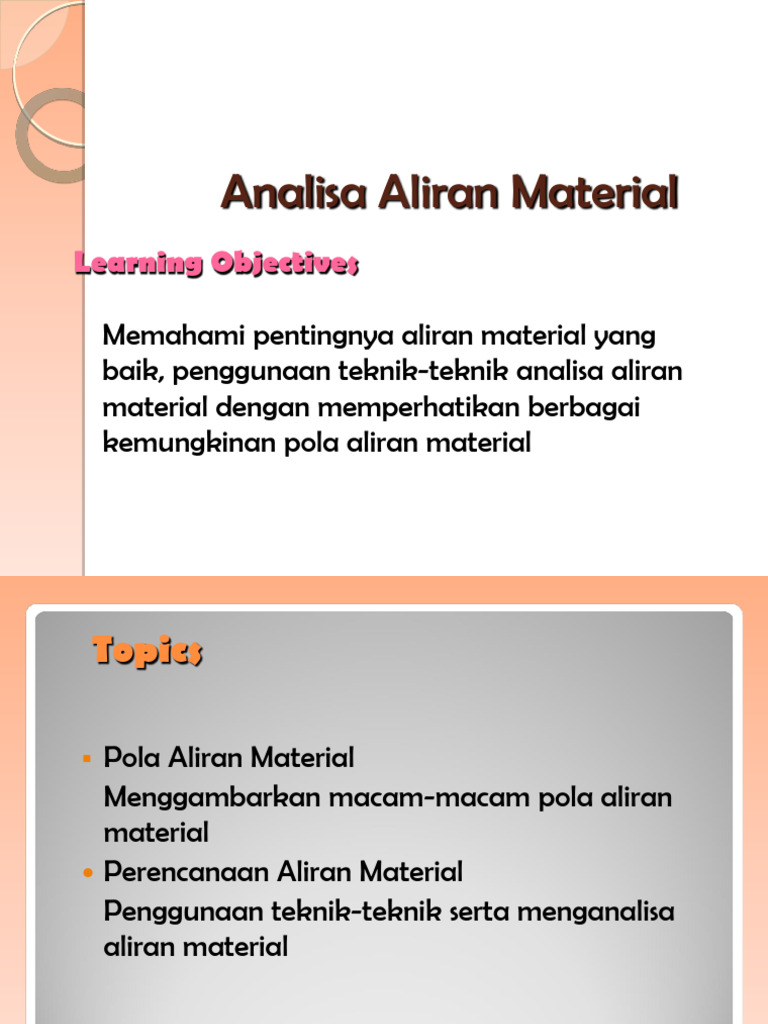 Pola Aliran Material dalam Produksi | PDF