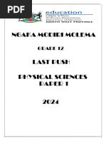 NSC Physical Sciences Grade 12 May June 2024 P1 and Memo | PDF | Force | Photoelectric Effect