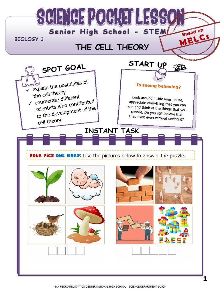 1-THE-CELL-THEORY | PDF | Biology | Science