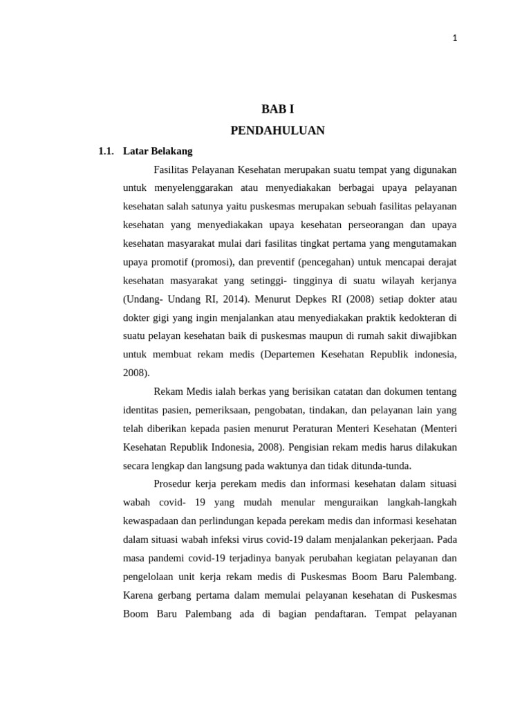 PKM Bom Baru Indah | PDF