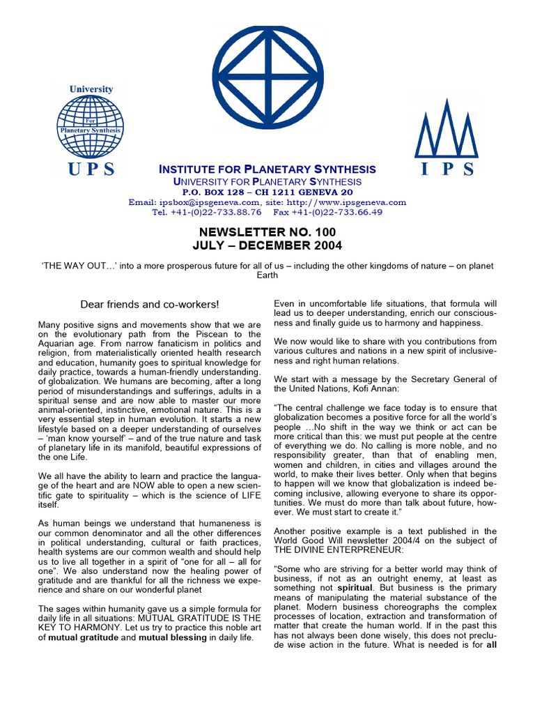 Newsletter 100 | PDF | Politics | Social Science
