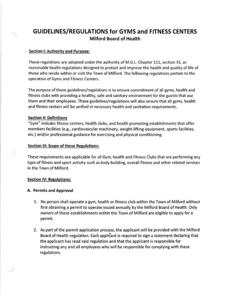 Gym Regulations (PDF) | PDF