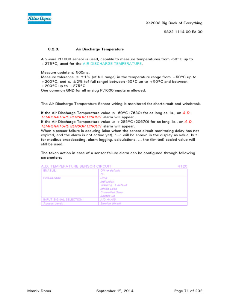Air Discharge Temperature | PDF