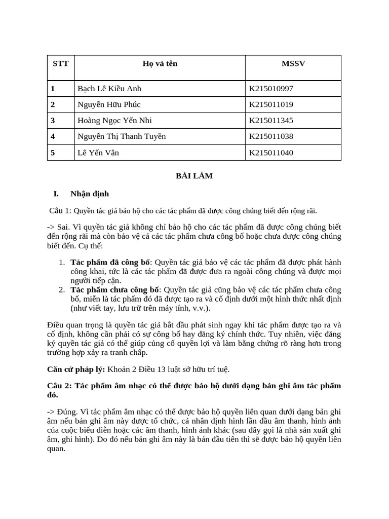 Nhóm 15 - BT1 | PDF