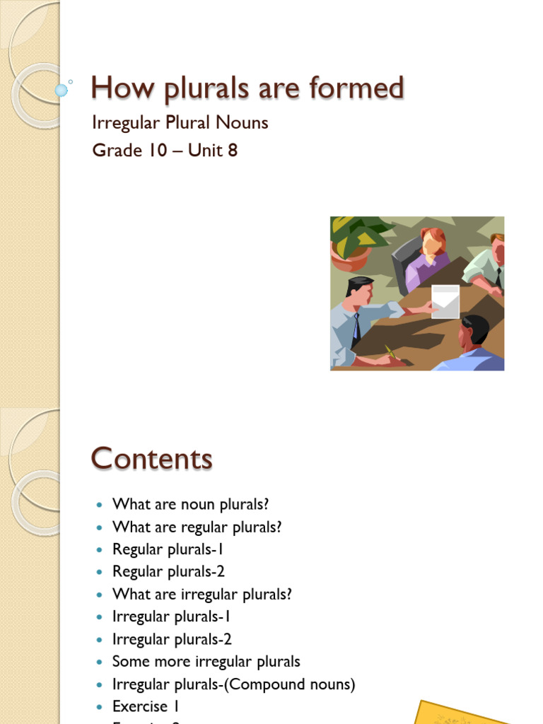 Irregular Plurals - Unit 8 | PDF | Plural | Language Mechanics