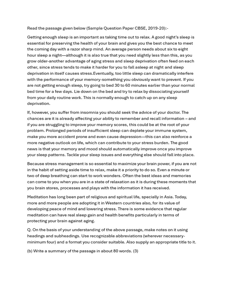 Note Making | PDF | Sleep | Color