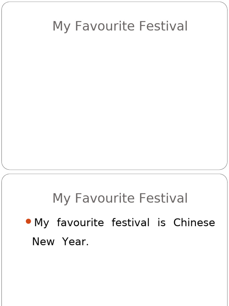 Mind Map of Talking About Favourite Festival | PDF