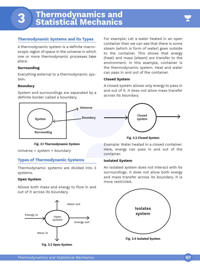 Thermodynamics and Statistical Mechanics: Thermodynamic Systems and Its Types | PDF ...